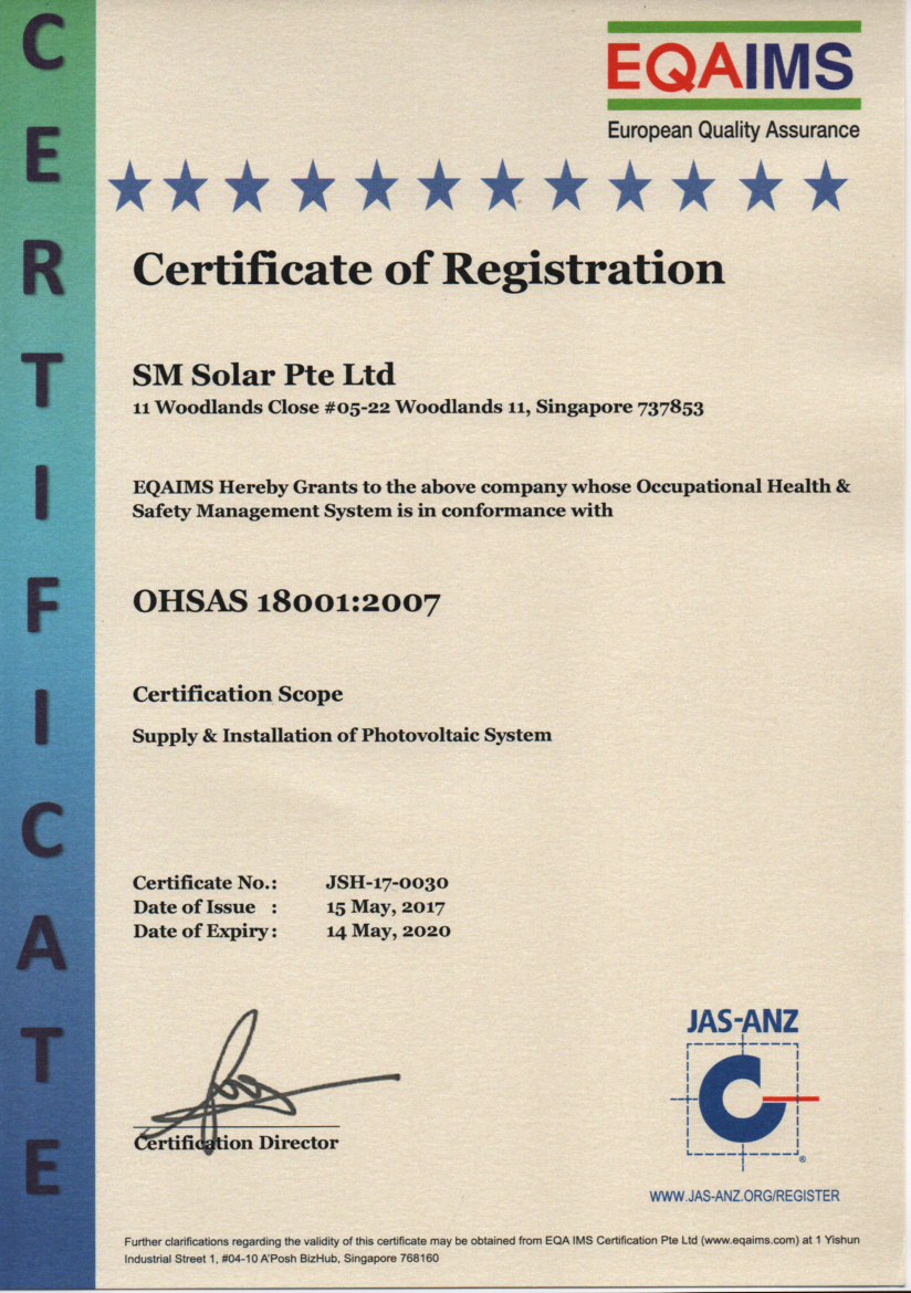 SM Solar Certificates